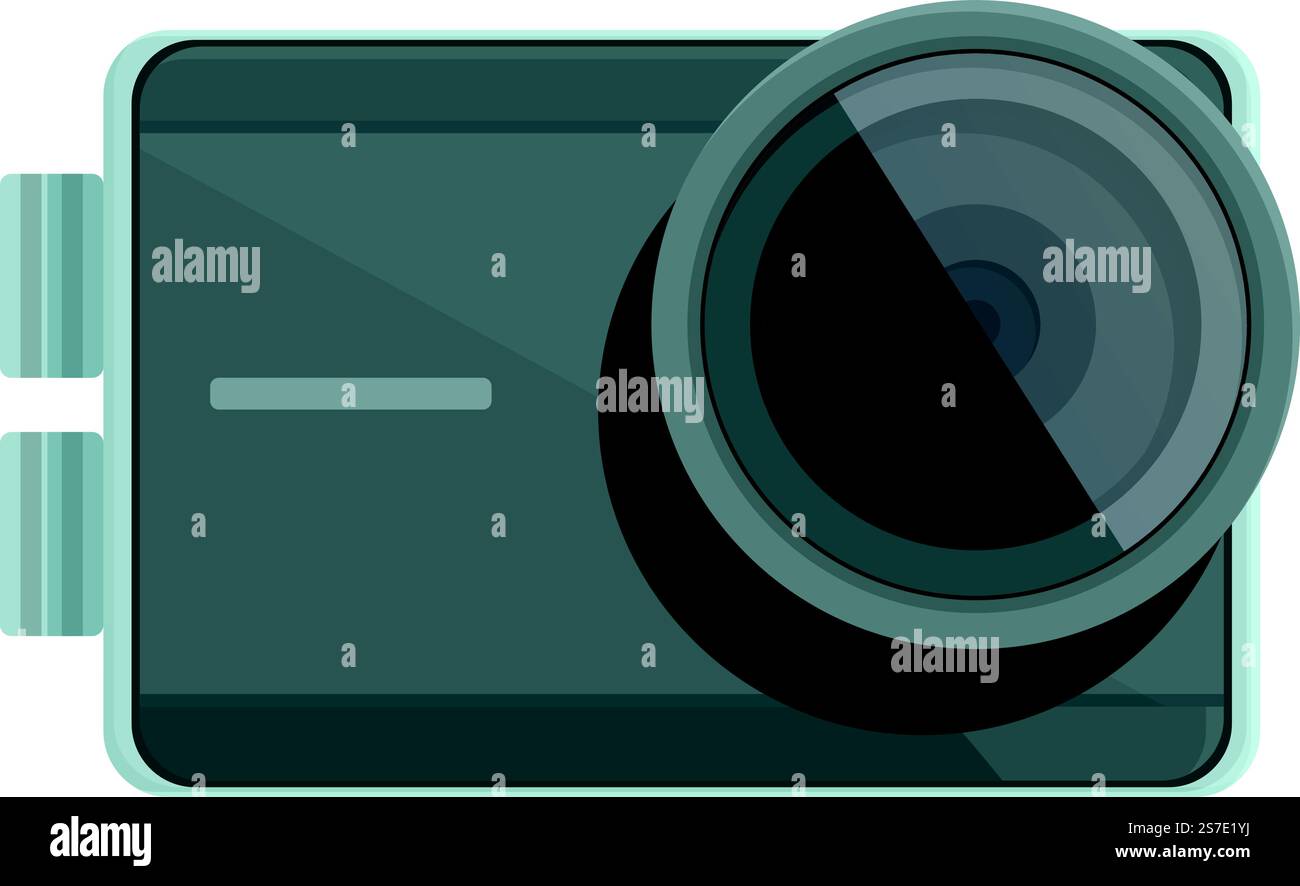 Digital cam icon cartoon vector. Action camera. Recorder lens. Digital ...
