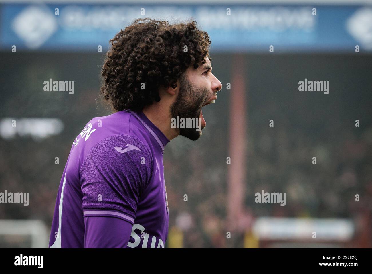 Anderlecht's Cesar Huerta celebrates after scoring during a soccer ...