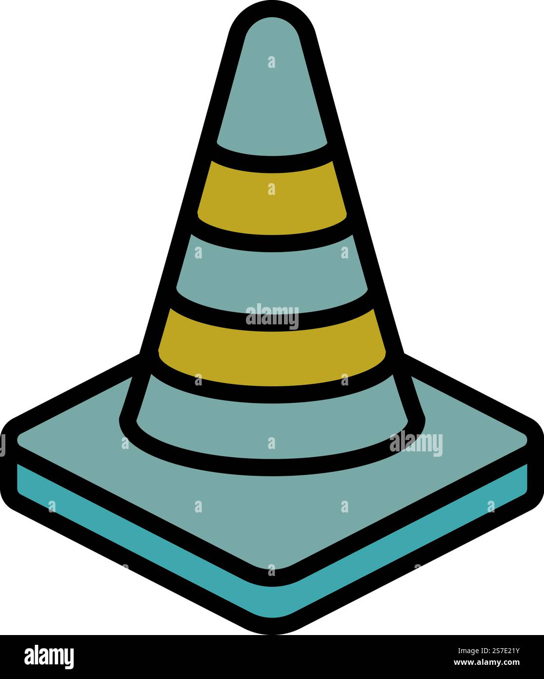 Road cone icon outline vector. Police equipment. Tools star. Road cone ...