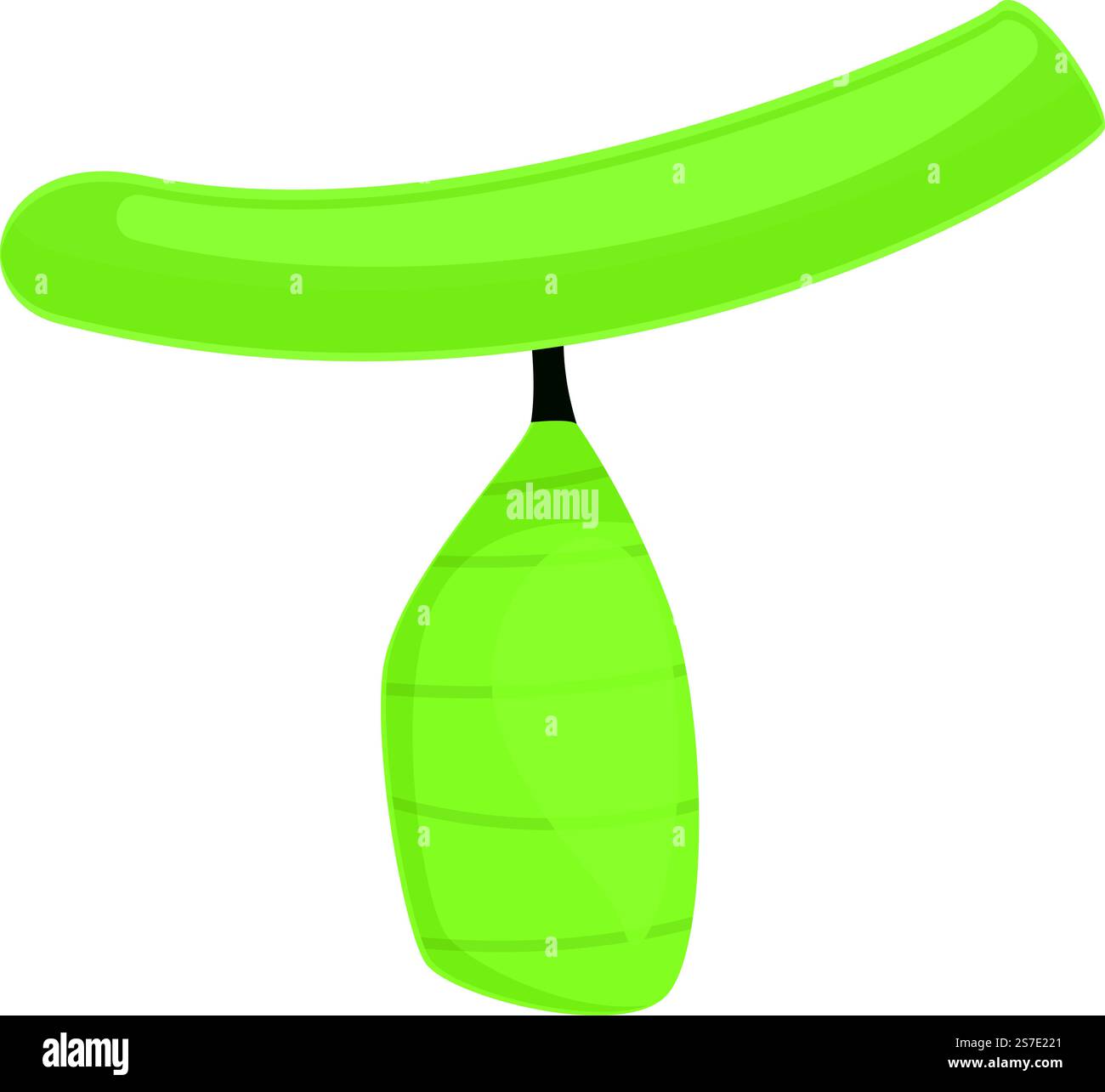 Green cocoon icon cartoon vector. Silk nature. Natural larva. Green ...