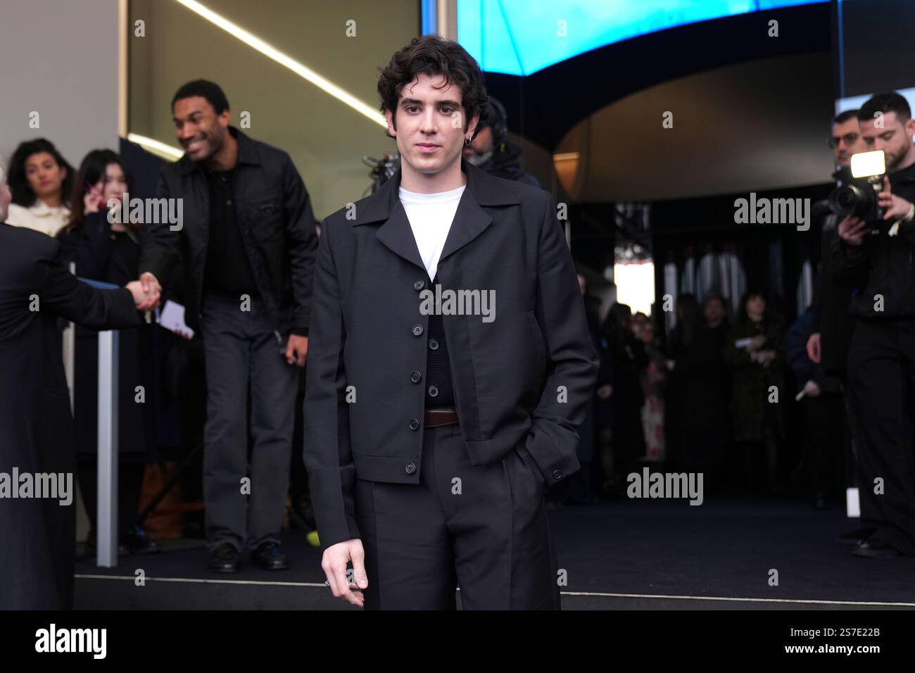 Nicolas Maupas arrives as he attends at the men's Prada Fall-Winter ...