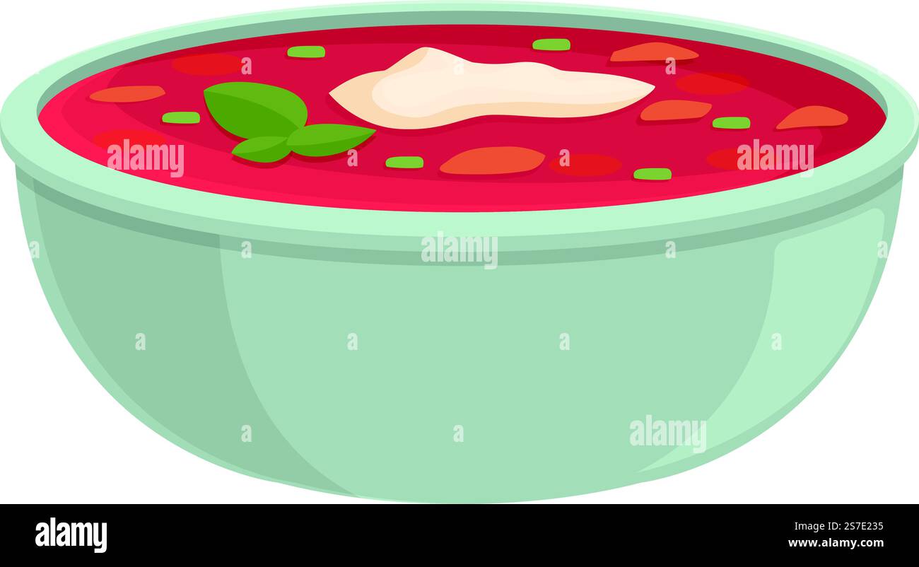 Healthy borsch icon cartoon vector. Food dish. Spice organic. Healthy ...