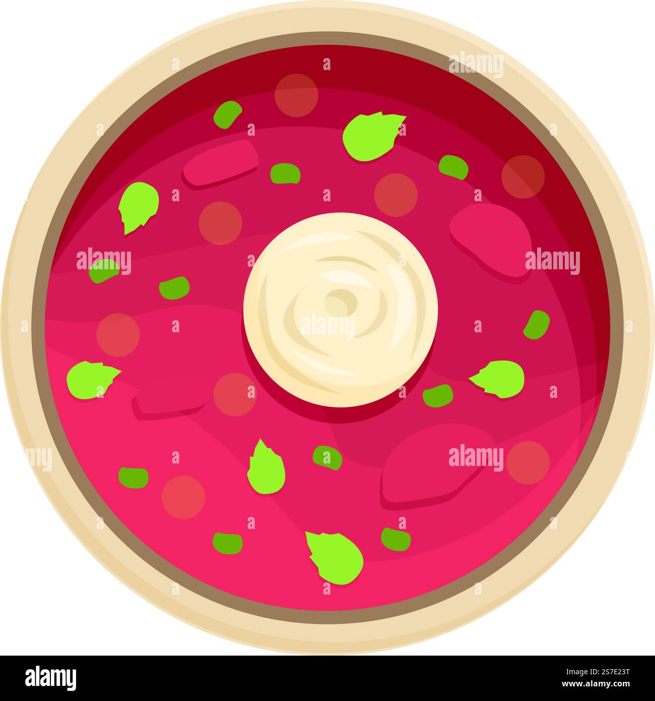 Organic borsch icon cartoon vector. Dish recipe. Spice food. Organic ...