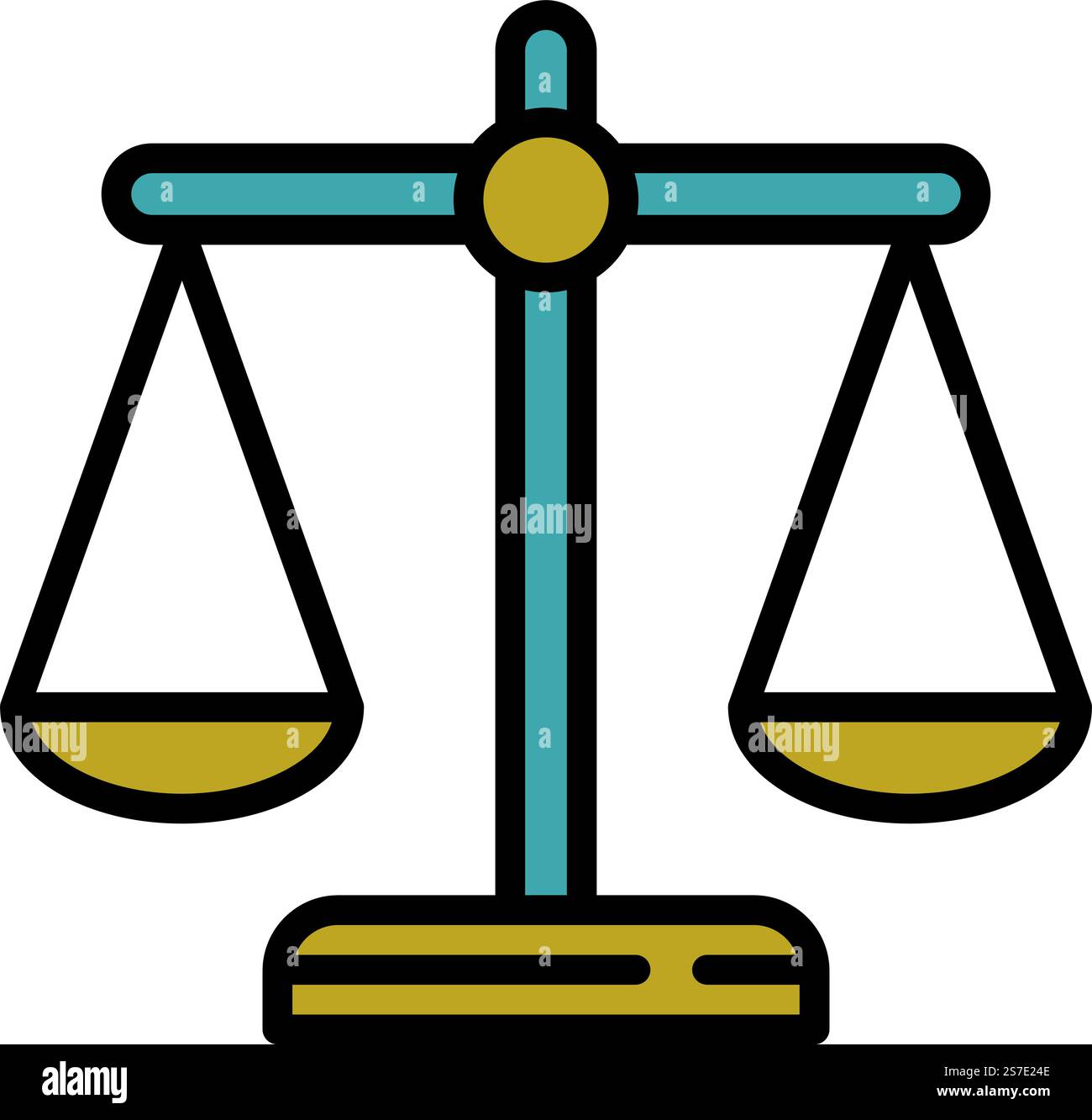 Police justice balance icon outline vector. Security law. Office guard ...