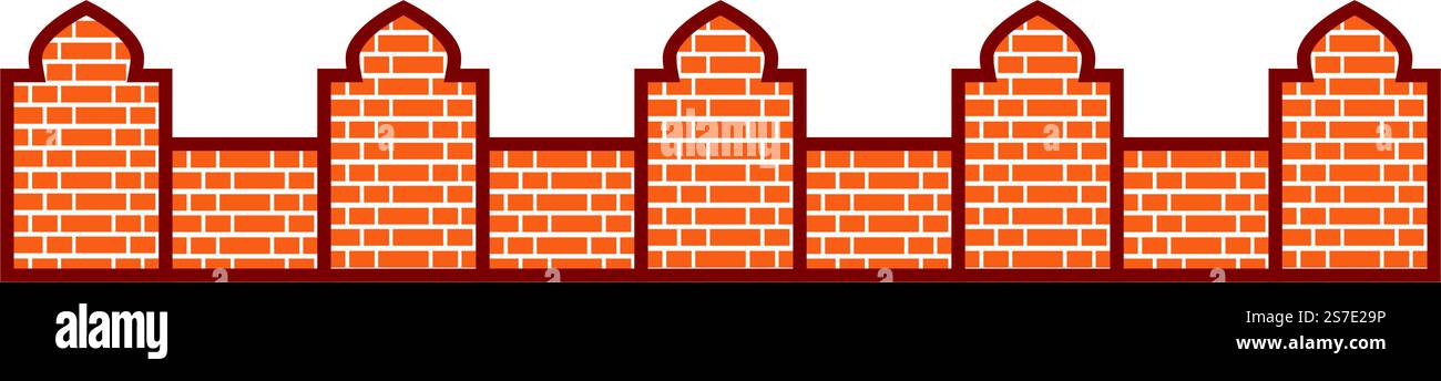 Brick gate city wall Stock Vector Images - Alamy