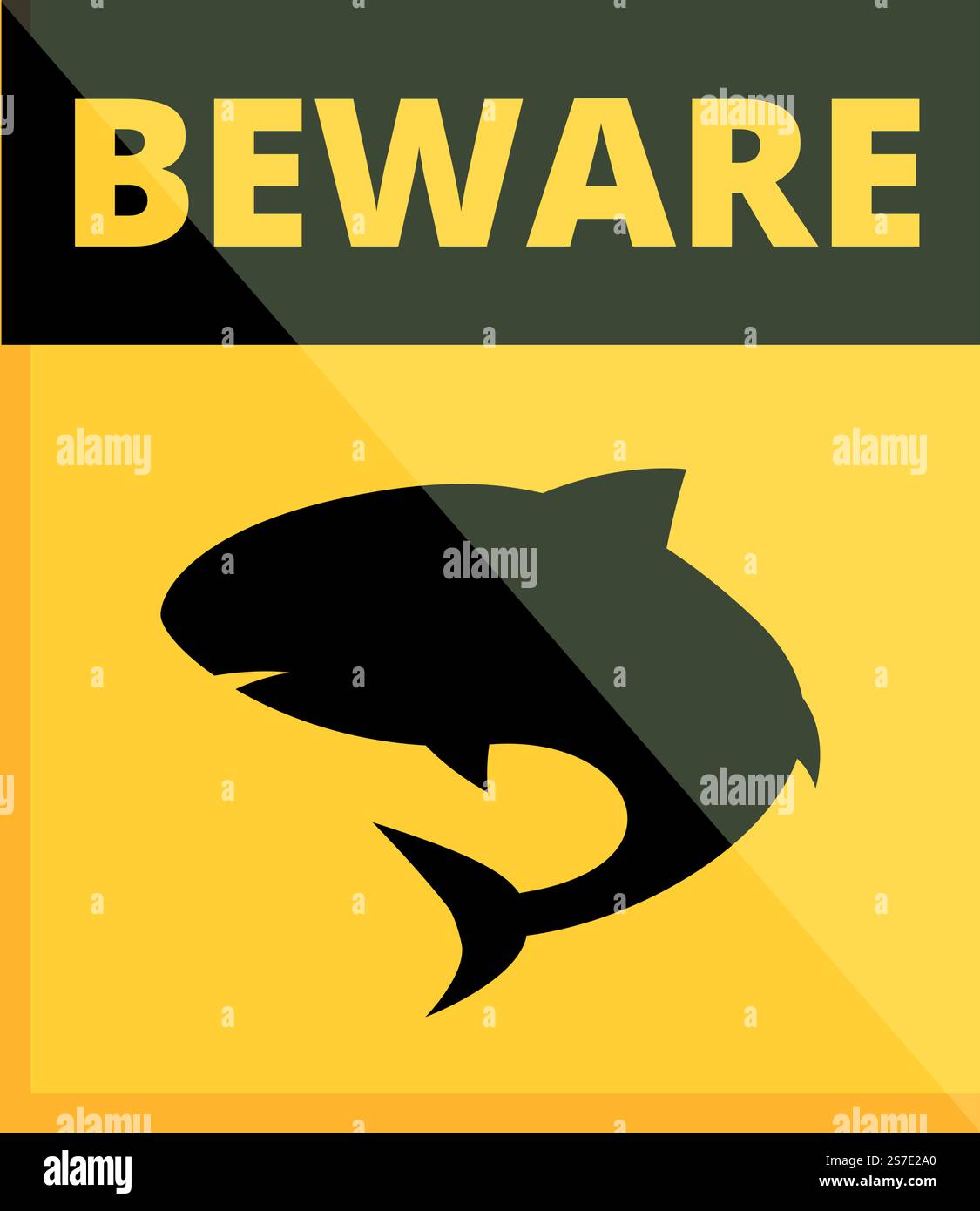 Beware the sharks icon cartoon vector. Shark sign. Summer board. Beware the sharks icon cartoon ...