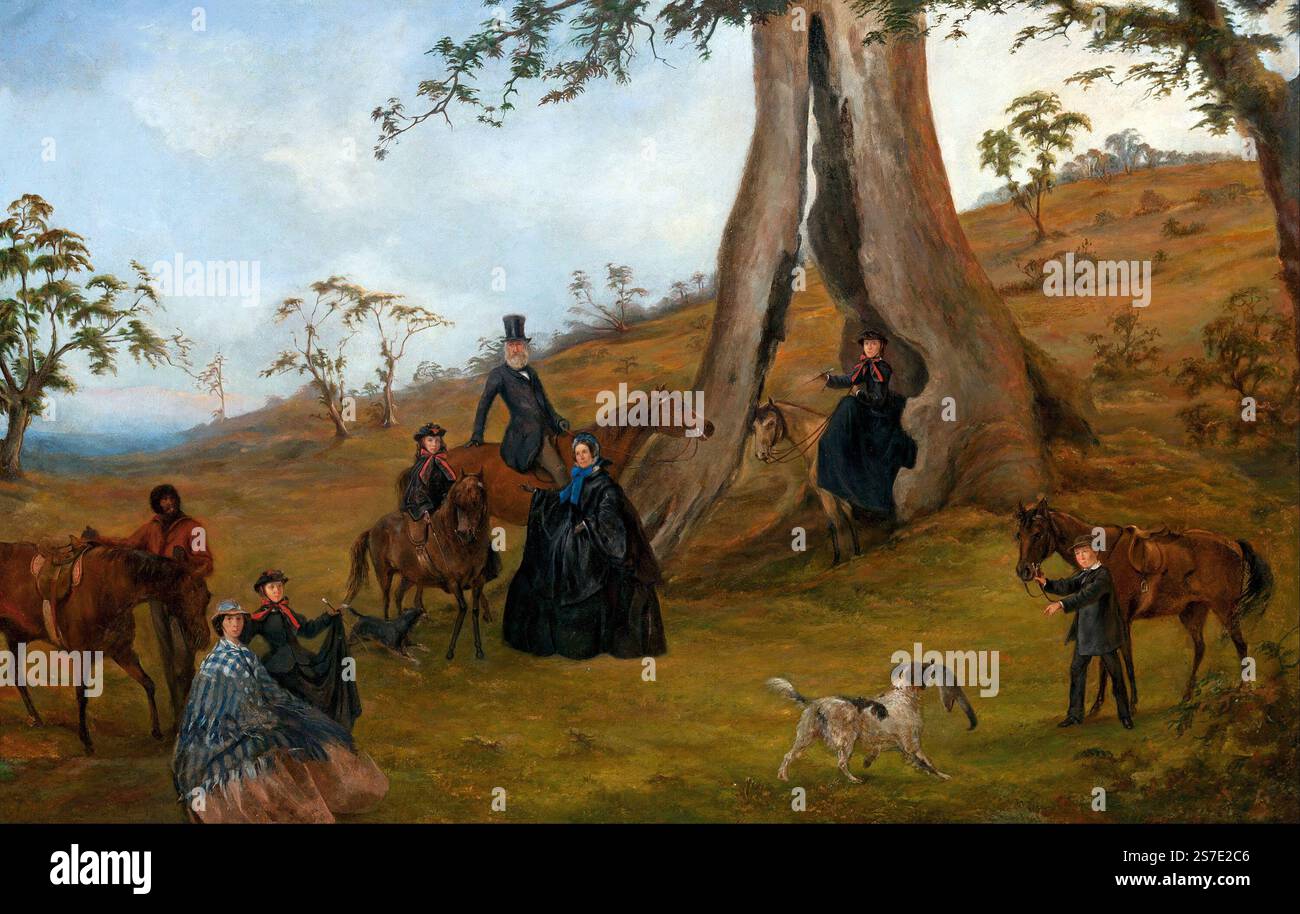 Alexander Schramm - The Gilbert family - Google Art Project Stock Photo ...