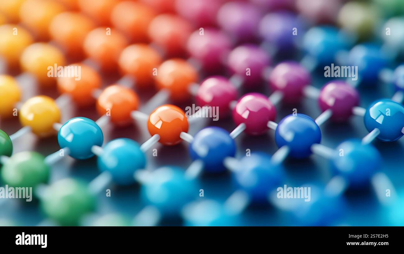 Colorful of Peptide Chains on Labeled Plates,Showcasing Therapeutic and ...