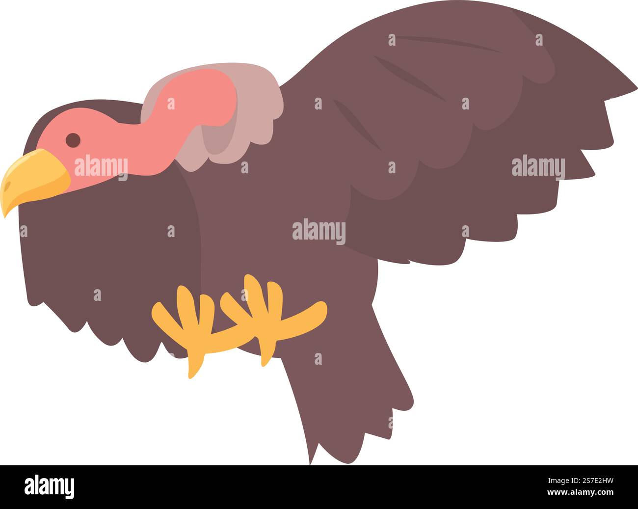 Vulture attack icon cartoon vector. Nature bird. African griffon ...