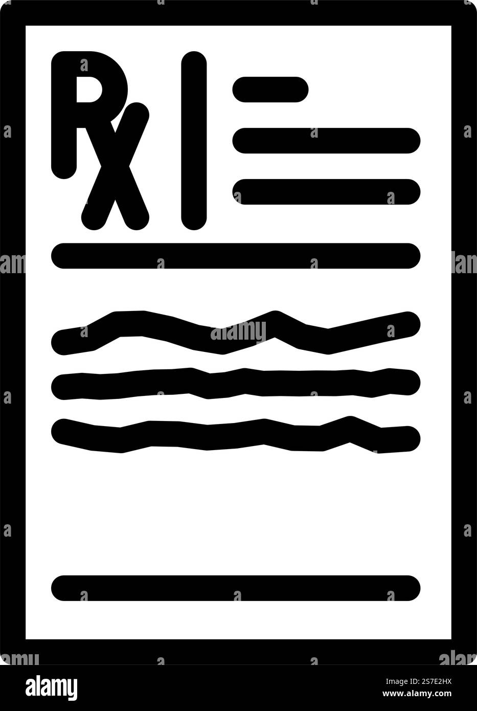 prescription doctor paper line icon vector. prescription doctor paper ...