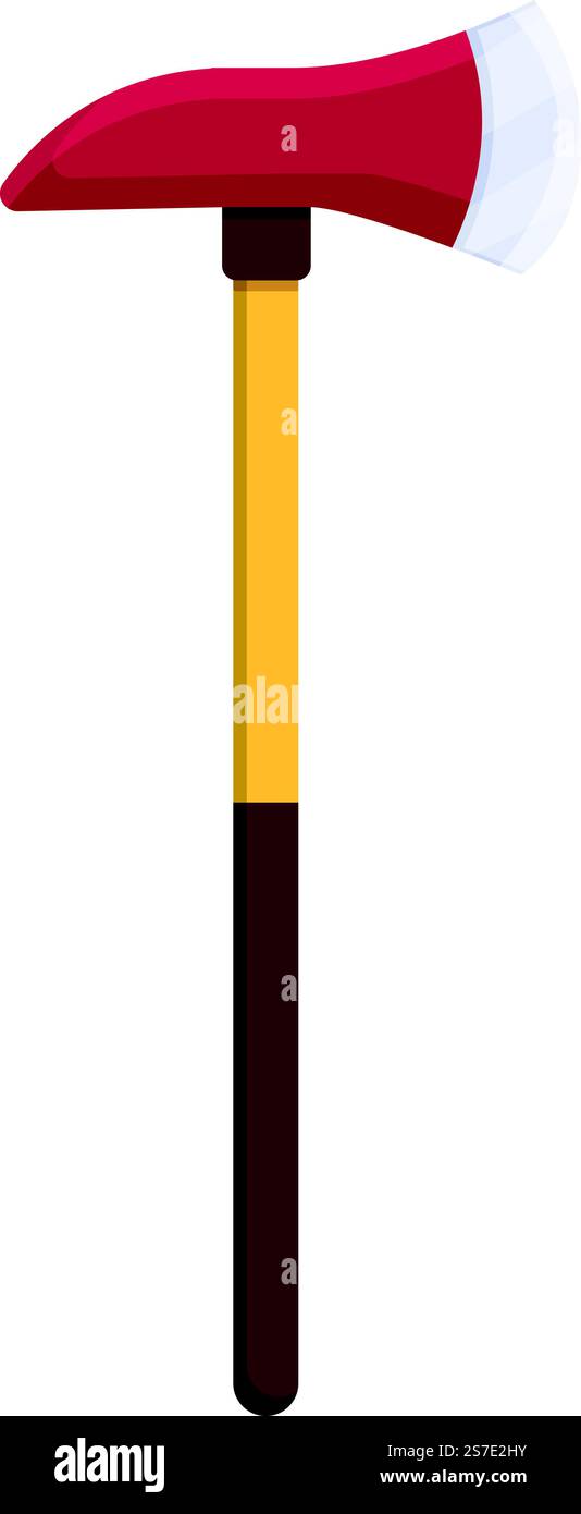 Firefighter axe icon cartoon vector. Rescue hose. Worker service ...