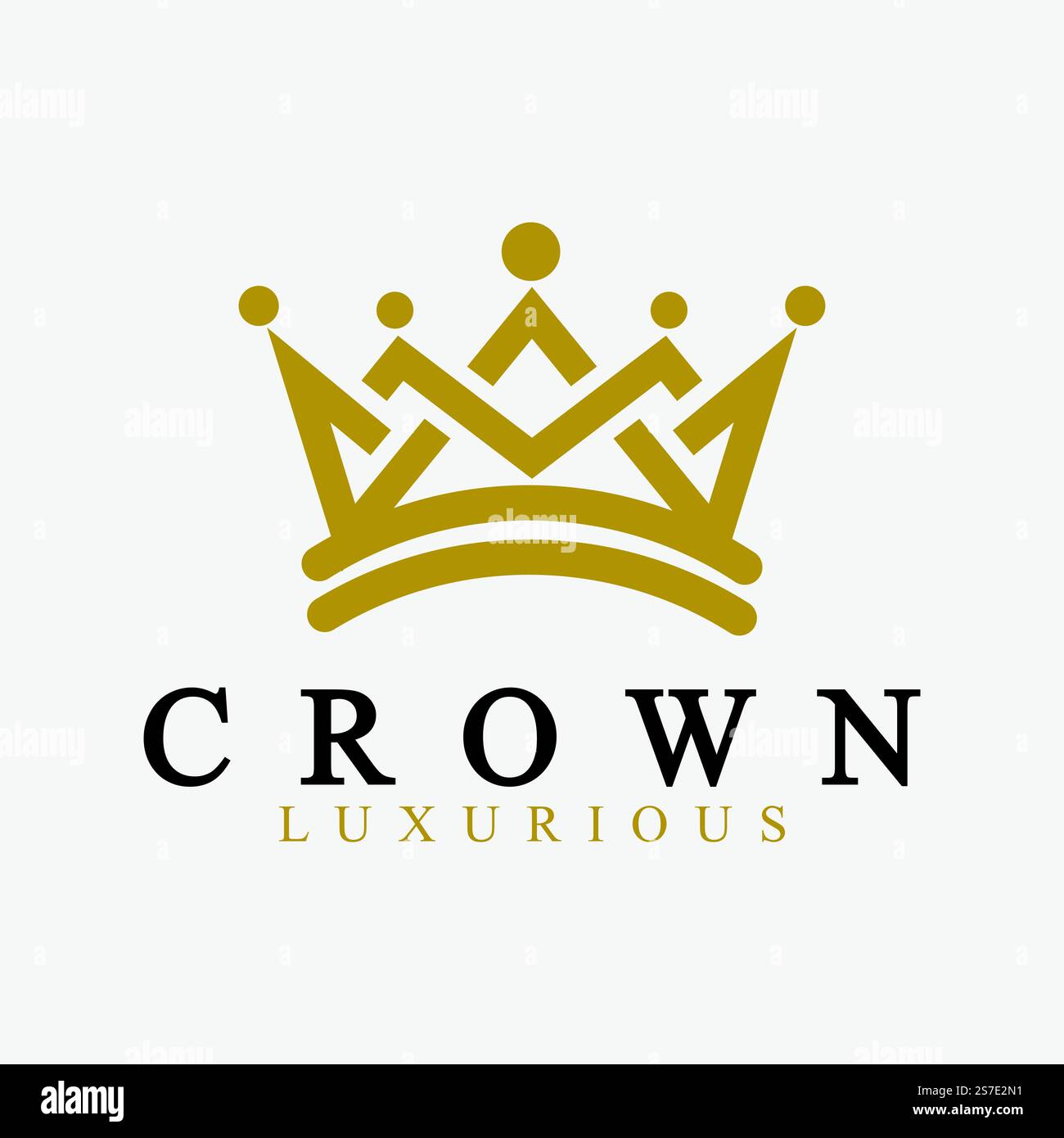 Crown Logo Vector Template,linear crown icons. Royal, luxury symbol ...