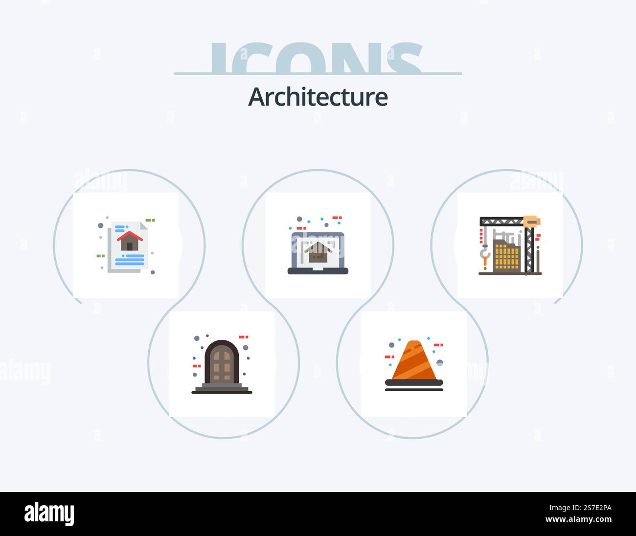 Architecture Flat Icon Pack 5 Icon Design. estate. laptop. architecture ...