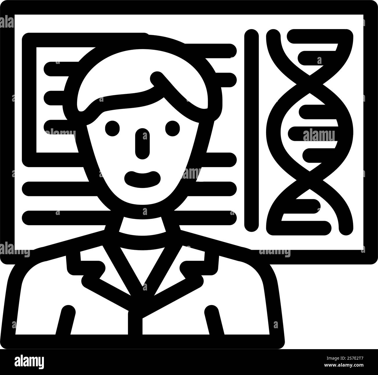 biomedical engineer worker line icon vector. biomedical engineer worker ...