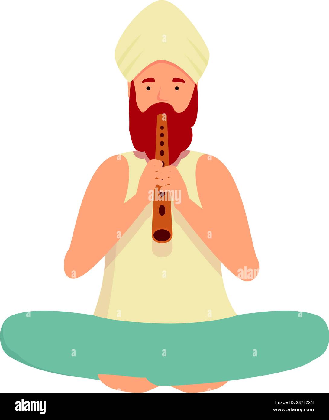 Indian snake charmer icon cartoon vector. India flute. Asian animal ...