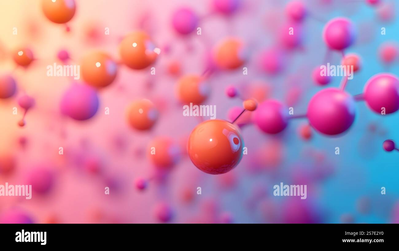 Conceptual artwork depicting the assembly of peptides into larger ...