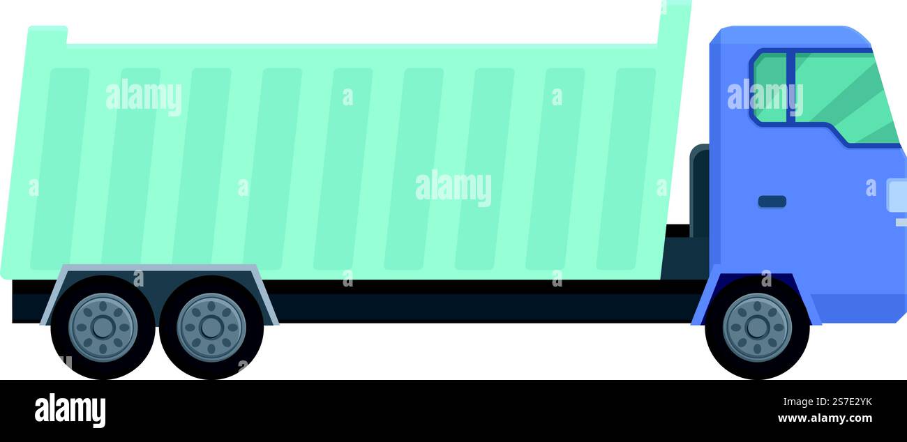 Wheel truck icon cartoon vector. Tipper dumper. Unload machine. Wheel ...