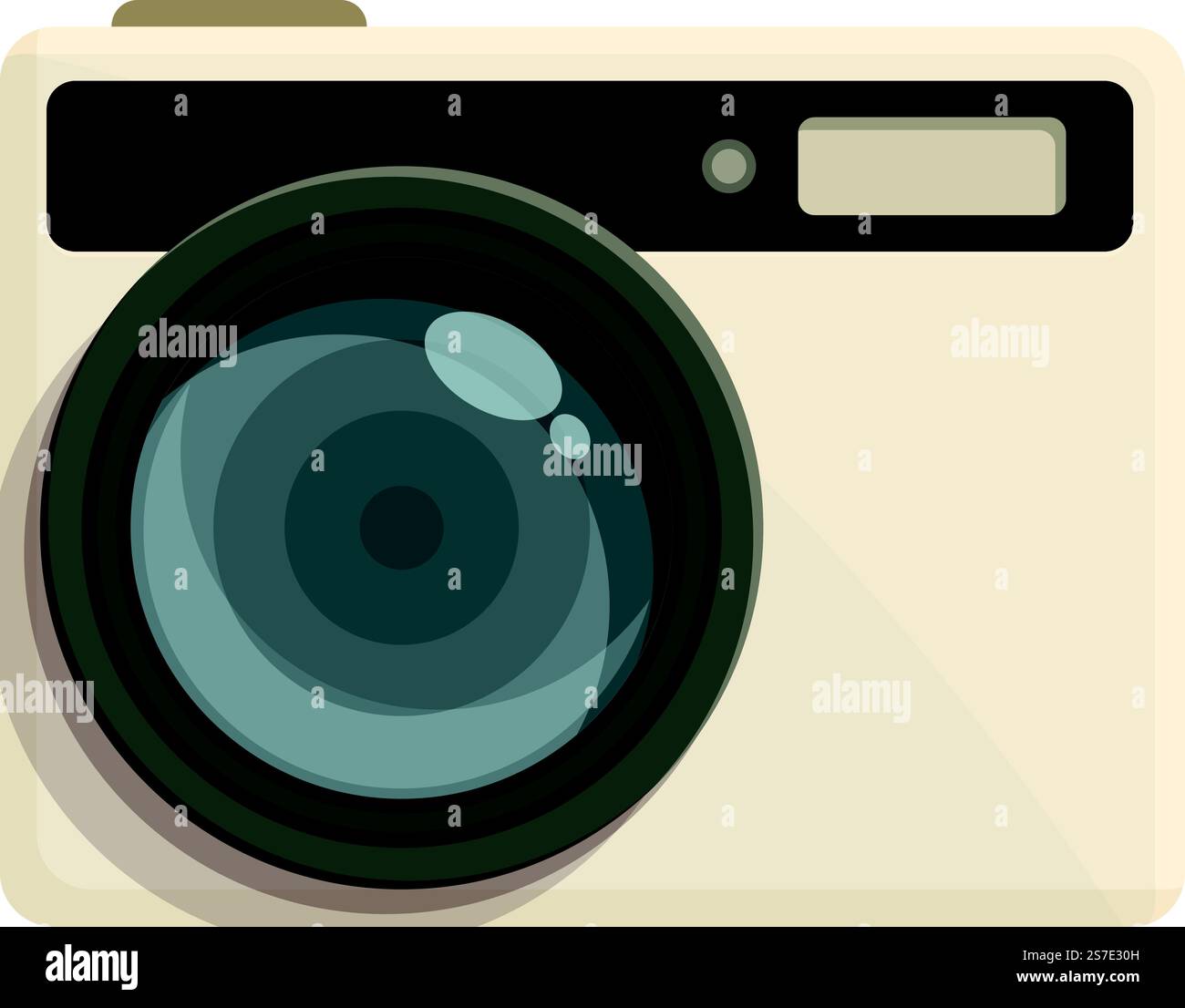 Camera lens icon cartoon vector. Digital picture. Modern button. Camera ...