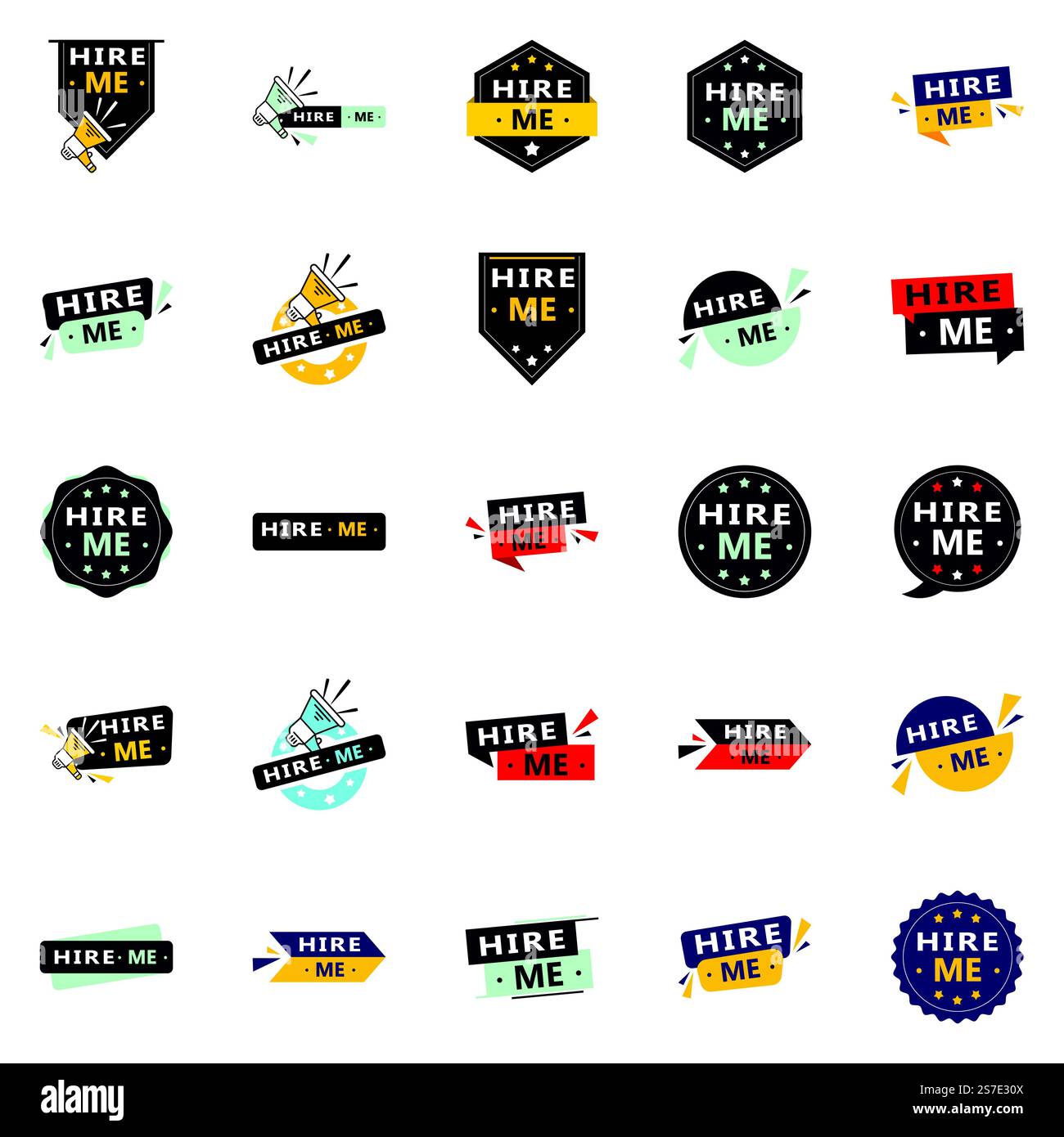 25 Diverse Hire Me Banners to Get You Hired Stock Vector Image & Art ...