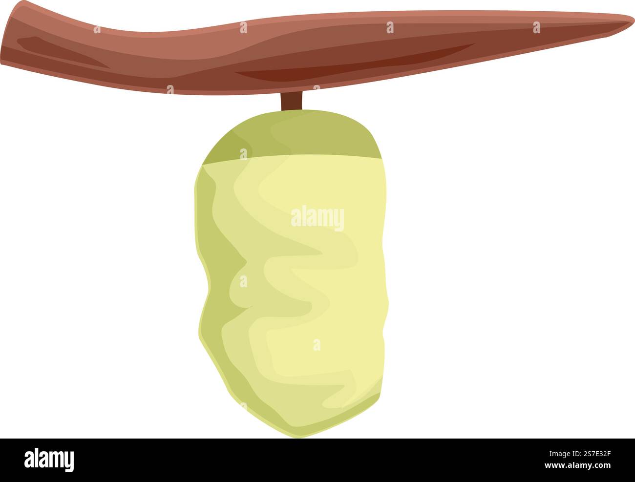 Leaf cocoon icon cartoon vector. Silk larva. Insect wildlife. Leaf ...