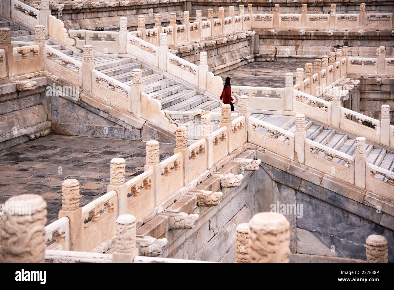 Stairs at Forbidden city in Beijing, China. Chinsese architecture and ...