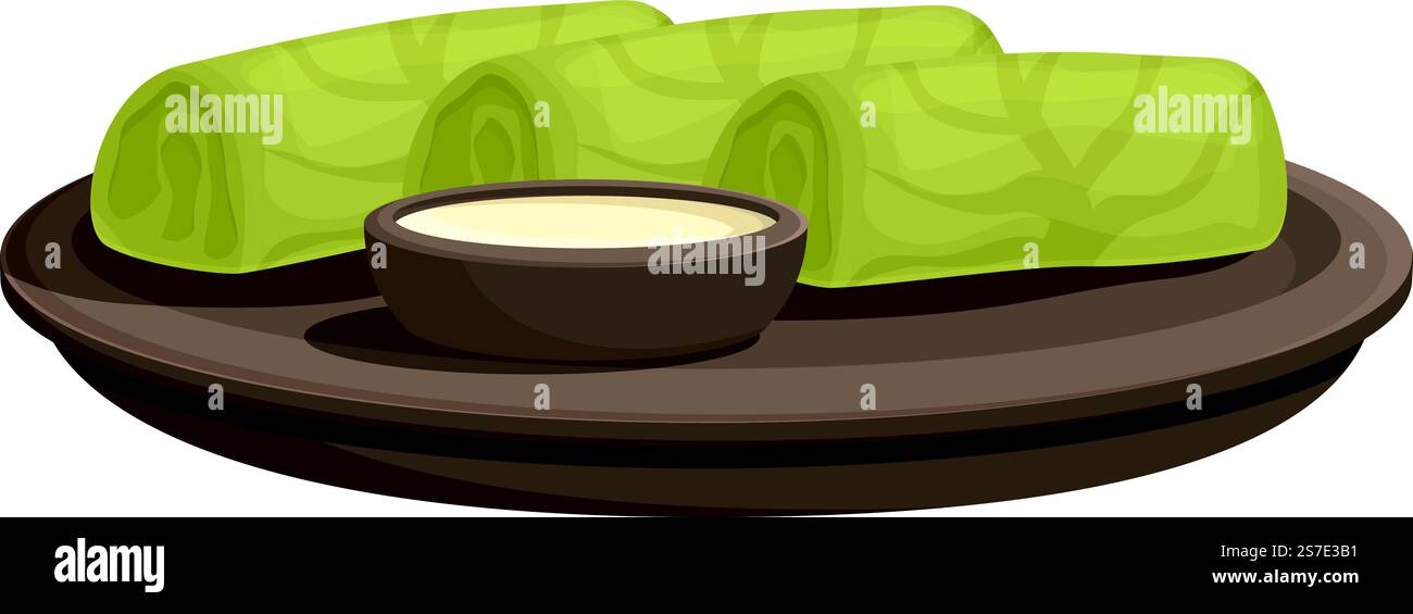 Dolma menu icon cartoon vector. Leaf food. Organic diet. Dolma menu ...