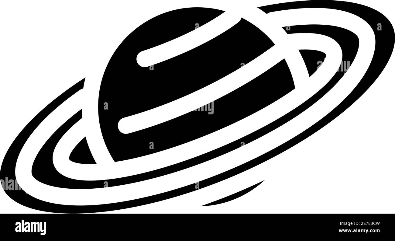 saturn planet glyph icon vector. saturn planet sign. isolated symbol ...