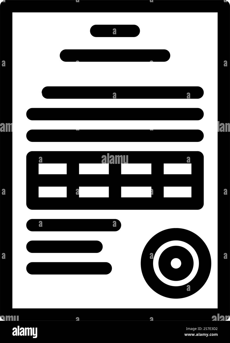 report paper document line icon vector. report paper document sign ...