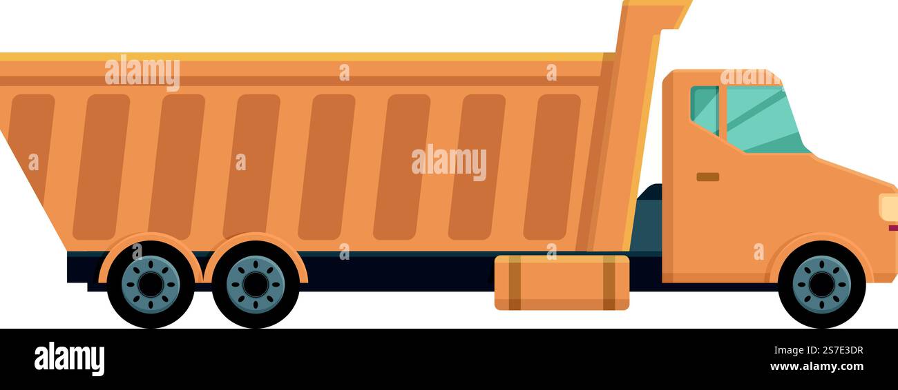 Vehicle truck icon cartoon vector. Tipper machine. Lorry transport ...