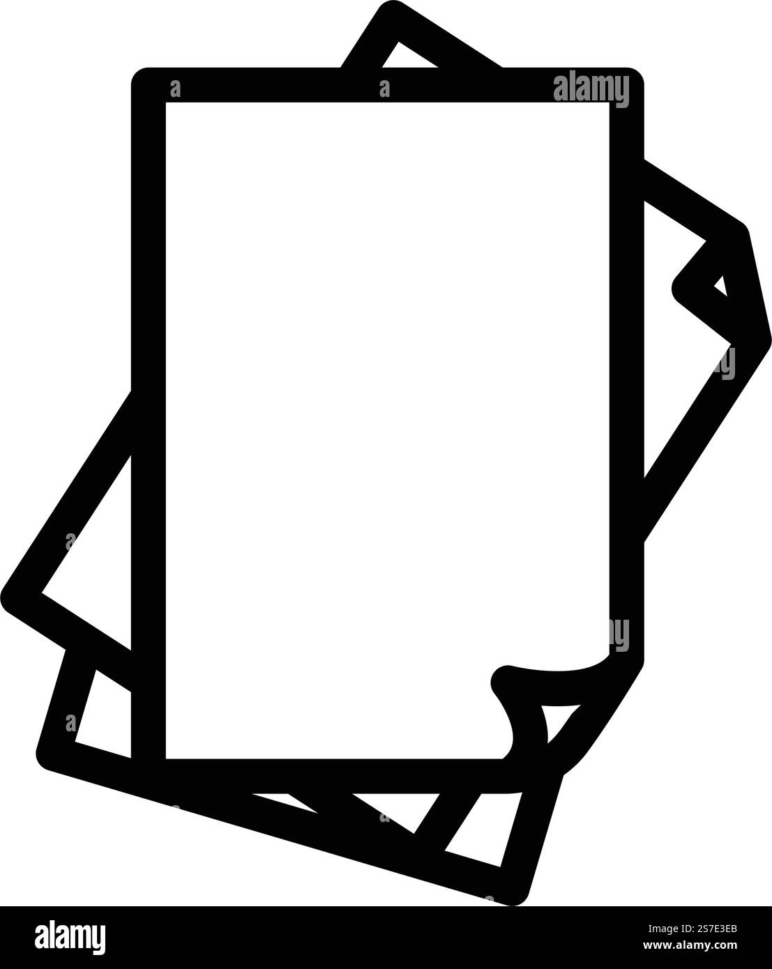 sheet paper document line icon vector. sheet paper document sign ...