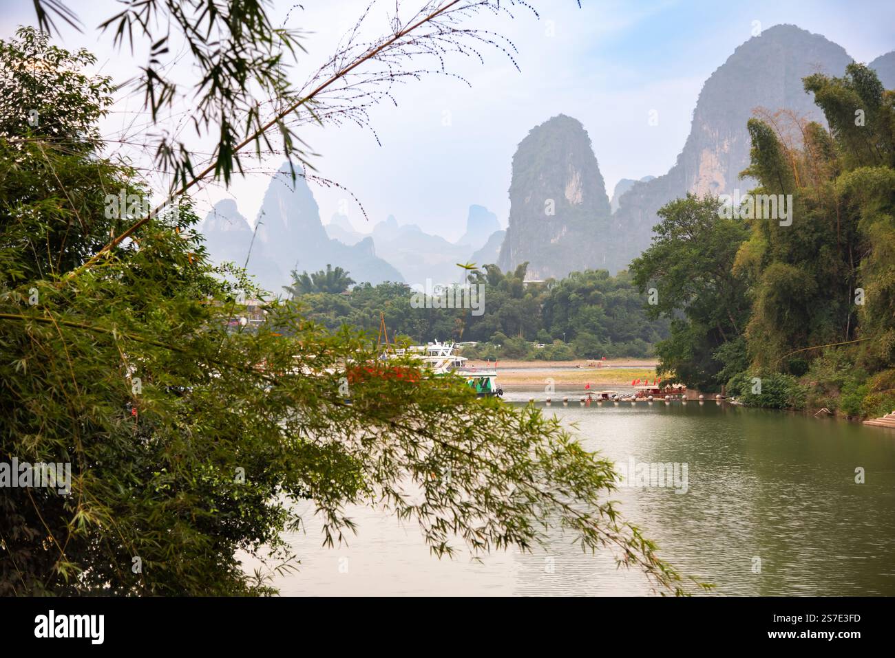 Li river landscape in rural China with karst hills Stock Photo - Alamy
