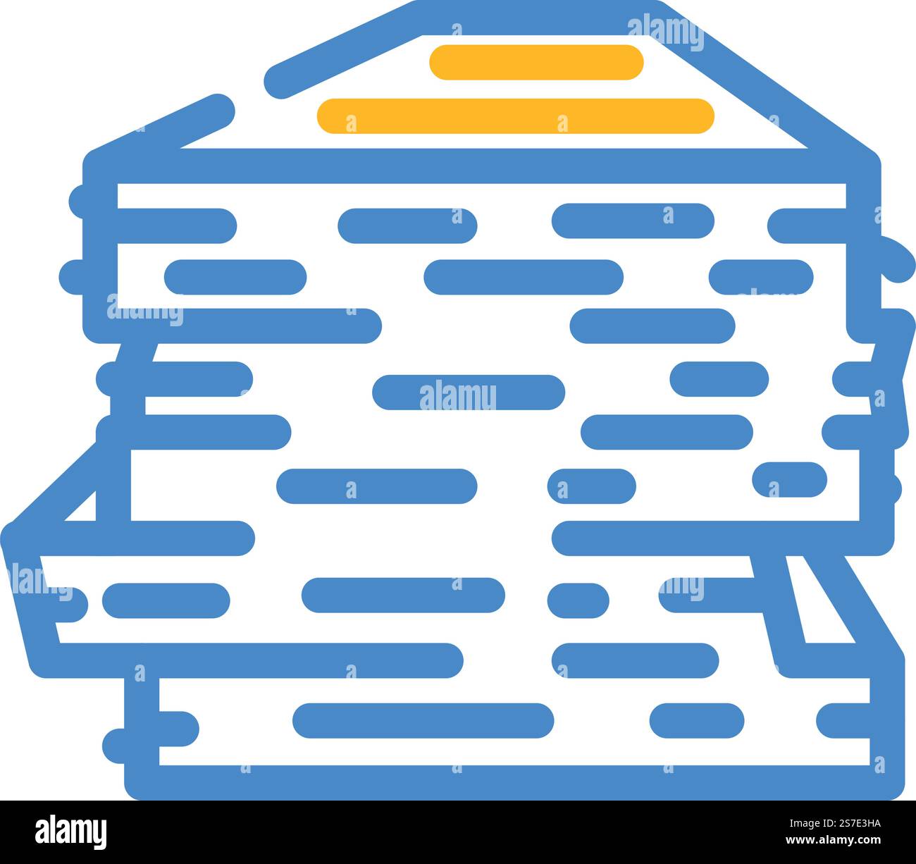 stack paper document color icon vector. stack paper document sign. isolated symbol illustration ...