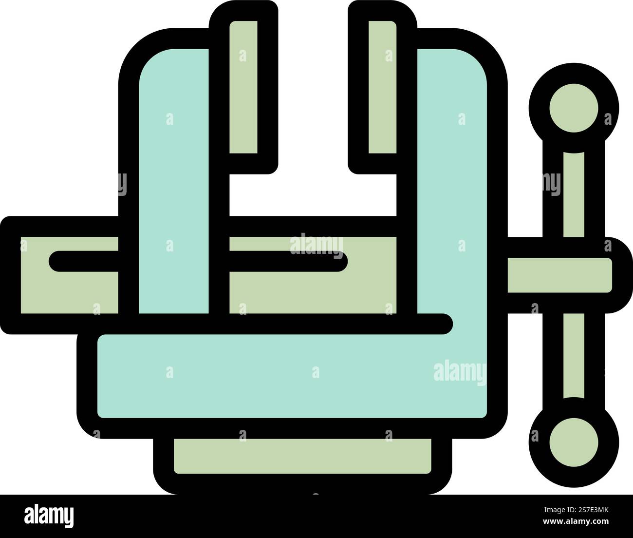 Steel vice icon outline vector. Wood tool. Repair man. Steel vice icon ...