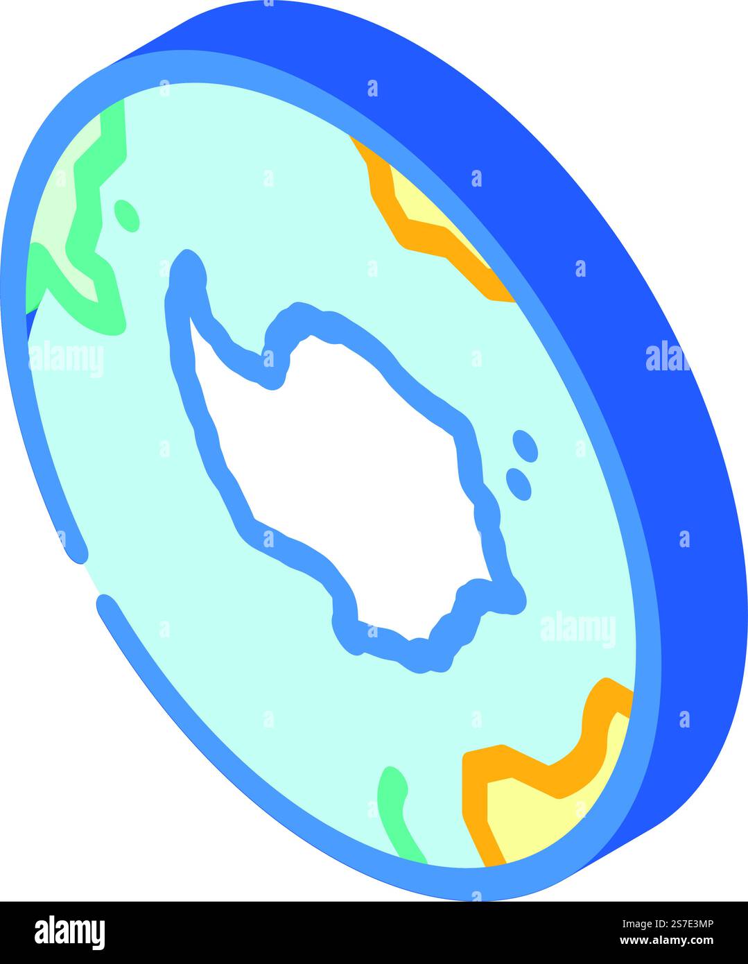 antarctica earth planet map isometric icon vector. antarctica earth ...