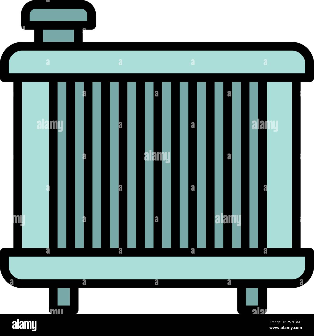 Car coolant radiator icon outline vector. Auto engine. Oil part. Car ...