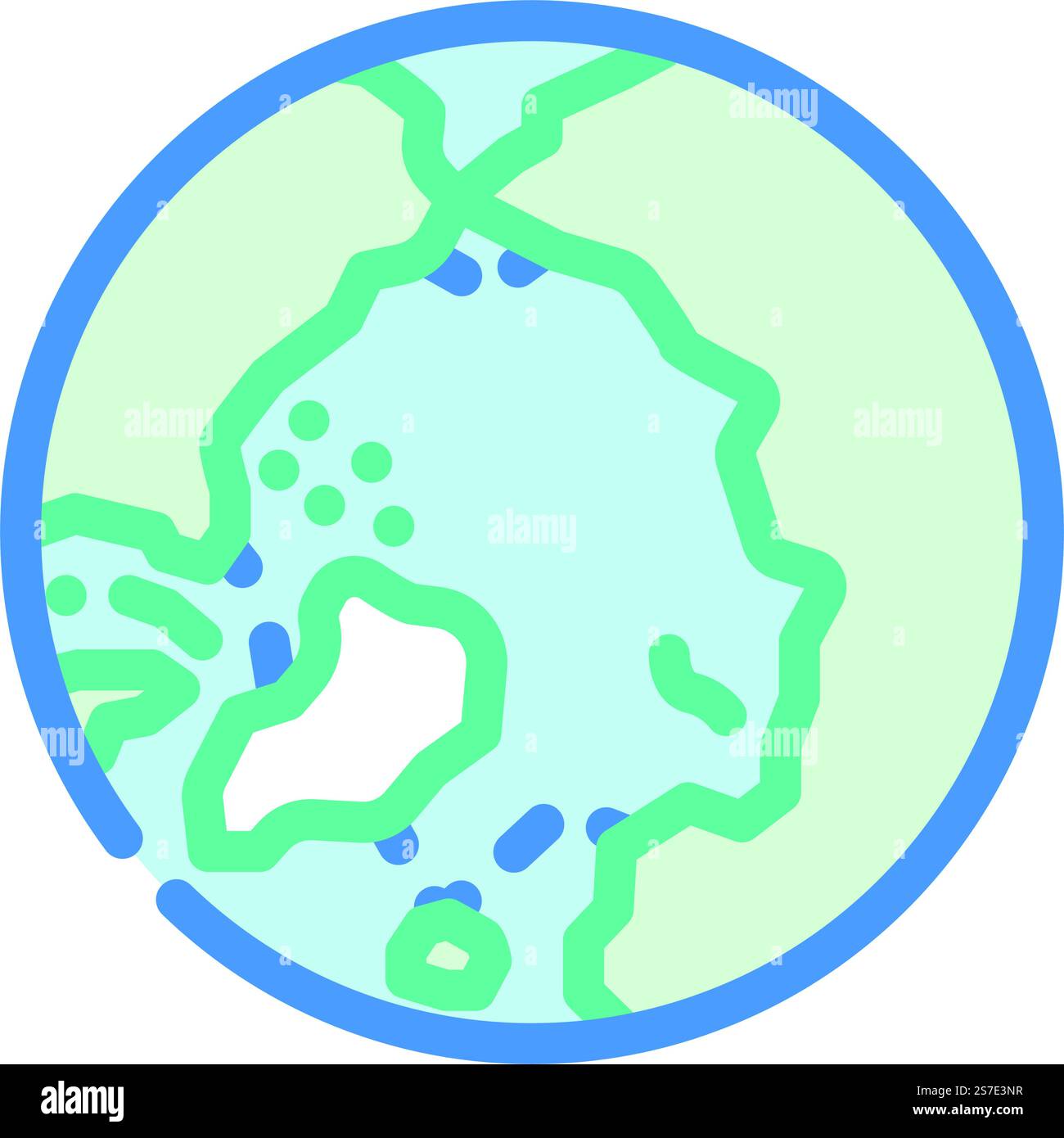 arctic ocean map color icon vector. arctic ocean map sign. isolated ...