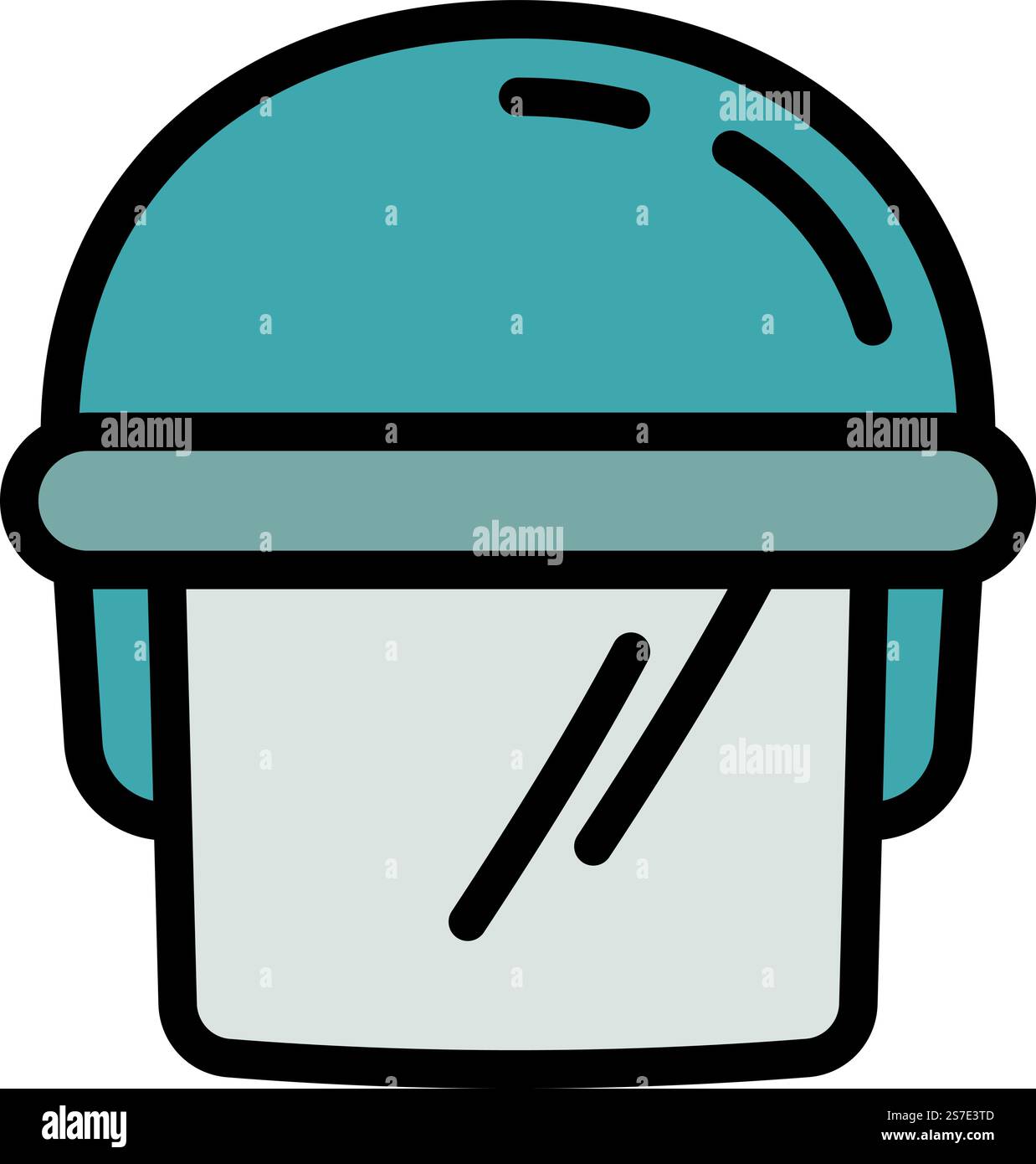 Police glass helmet icon outline vector. Security equipment. Gun ...