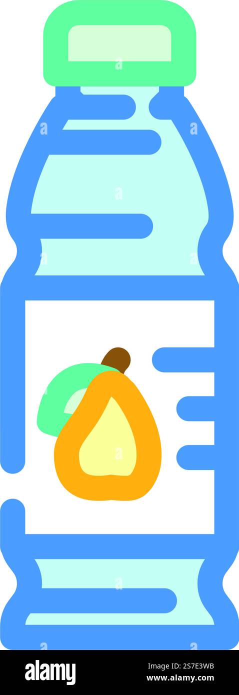 drink juice plastic bottle color icon vector. drink juice plastic ...