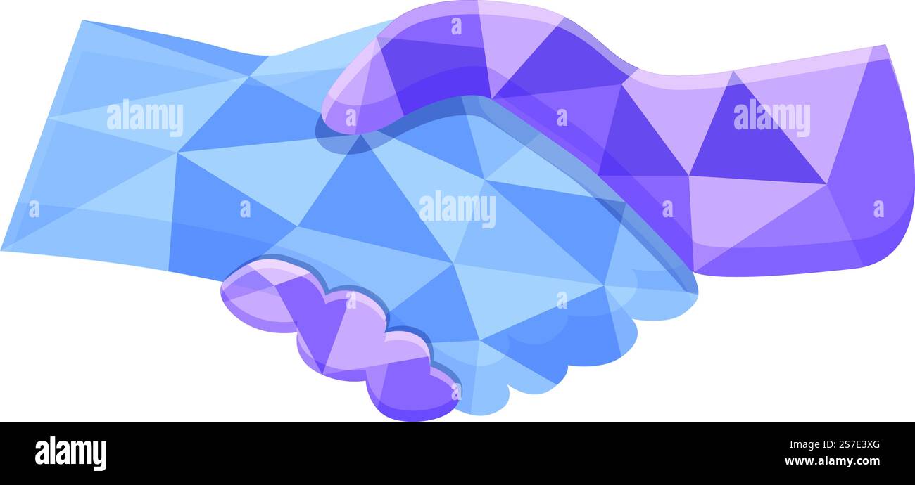 Diamond trust icon cartoon vector. Business hand. Support friend ...