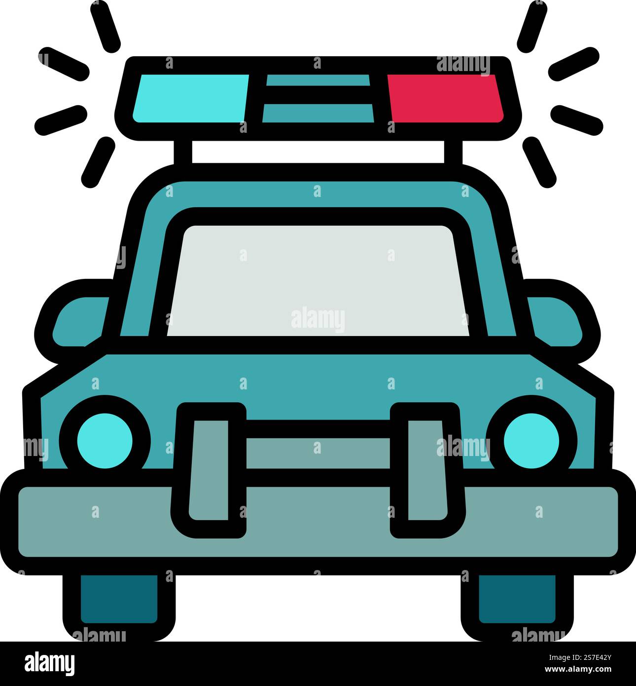 Police car icon outline vector. Security equipment. Power tech. Police ...