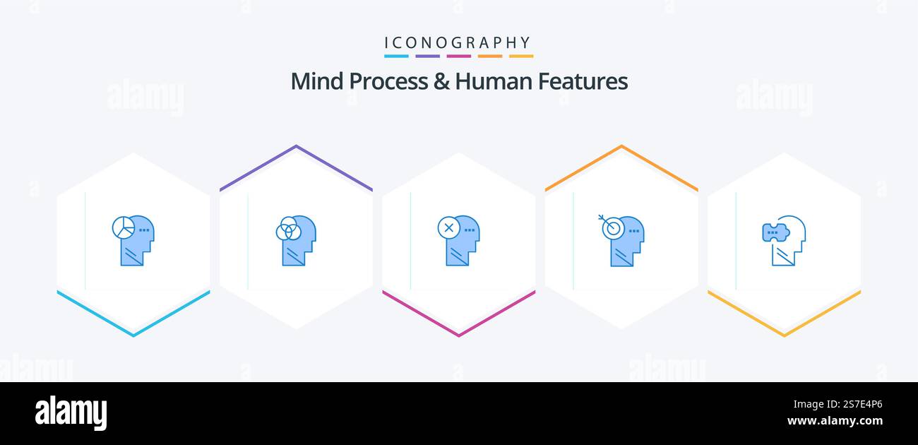 Mind Process And Human Features 25 Blue icon pack including precision ...