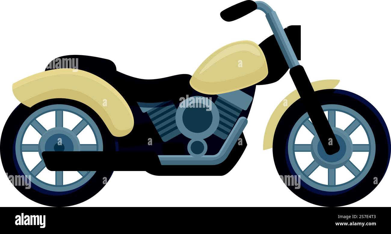 Gold chopper icon cartoon vector. Bike rider. Biking cruiser. Gold ...