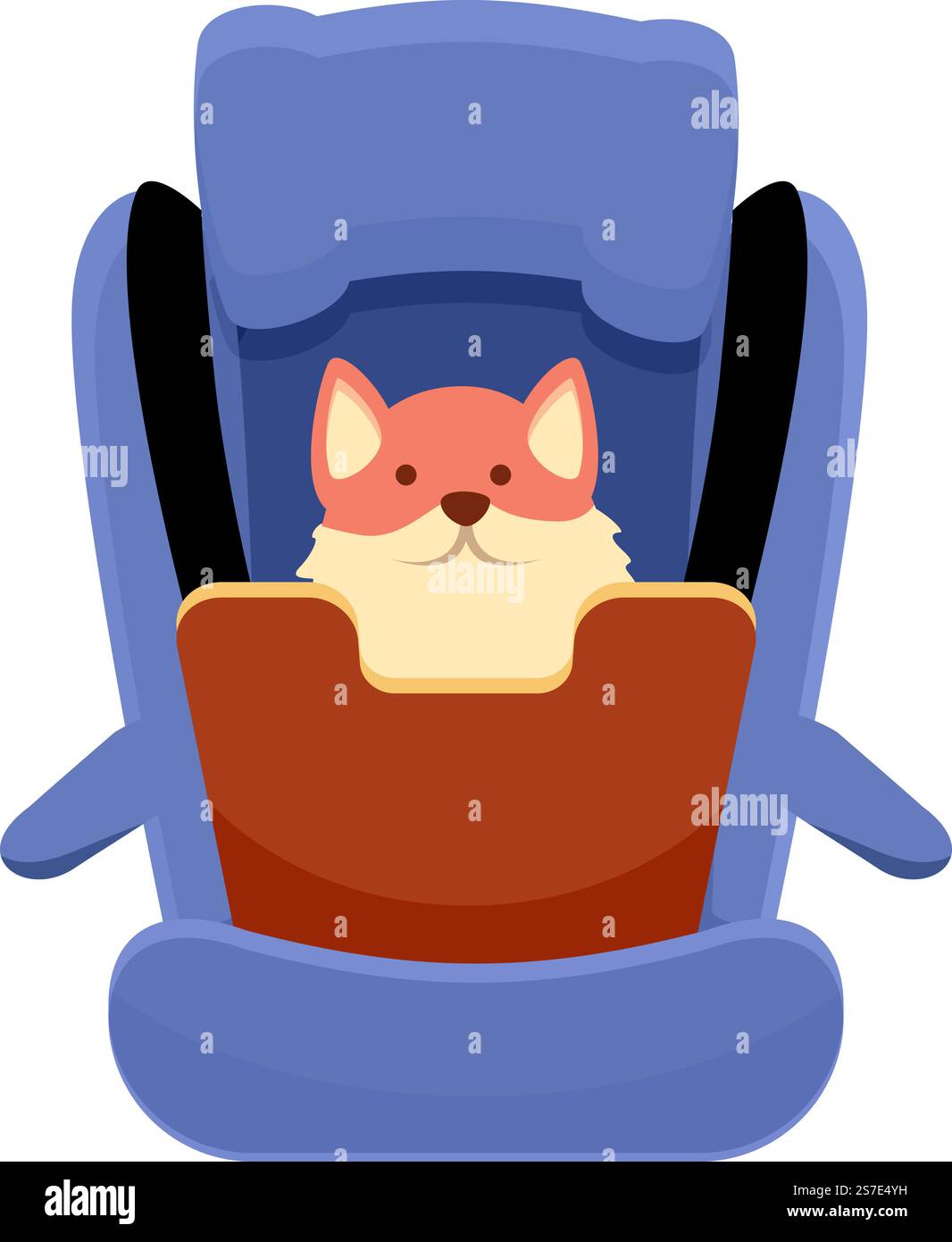 Dog car seat trip icon cartoon vector. Travel road. Animal puppy. Dog ...