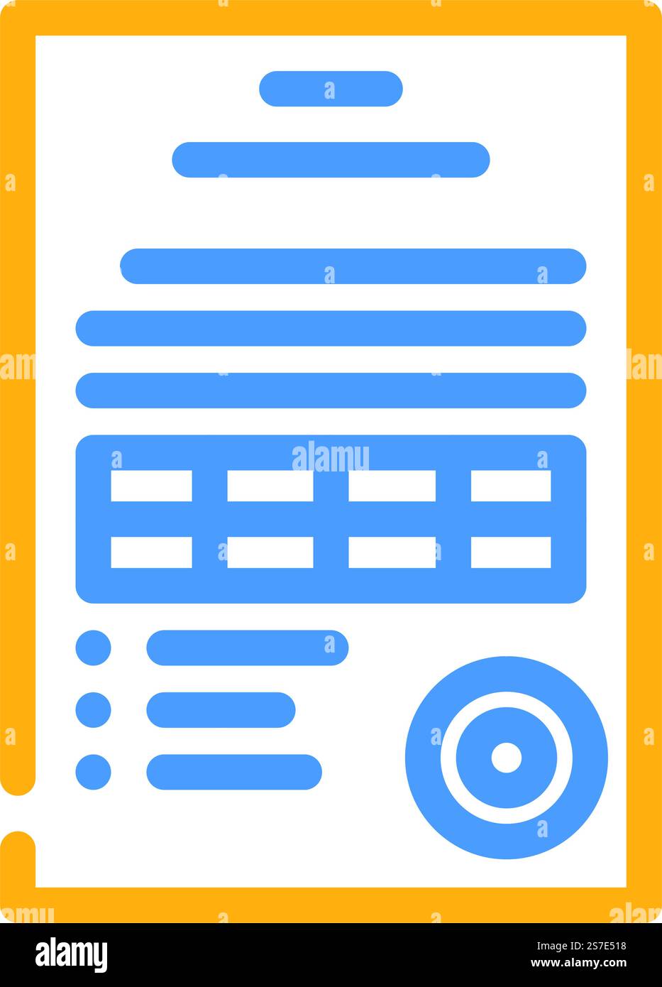 report paper document color icon vector. report paper document sign. isolated symbol ...