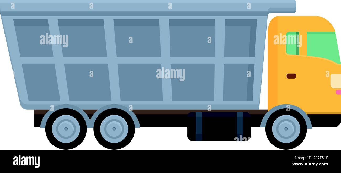 Heavy truck icon cartoon vector. Tipper dump. Unload machine. Heavy ...