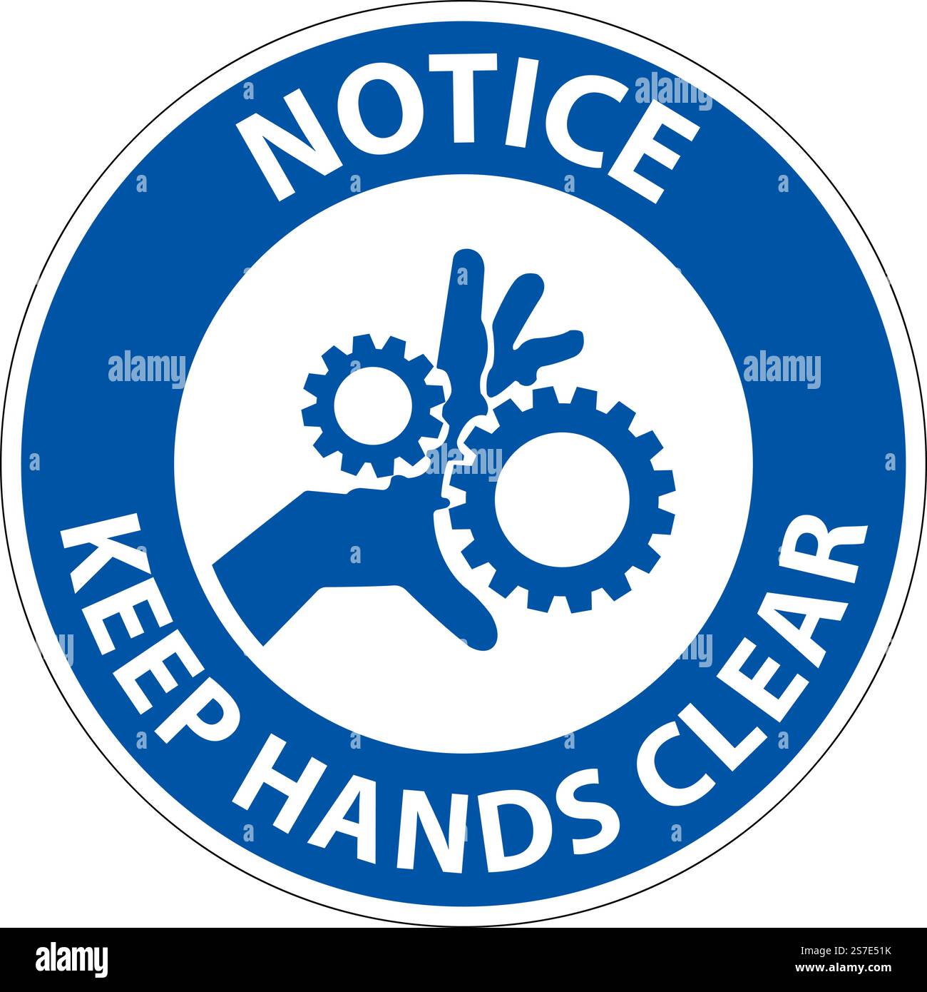 Notice keep hands clear Stock Vector Images - Alamy