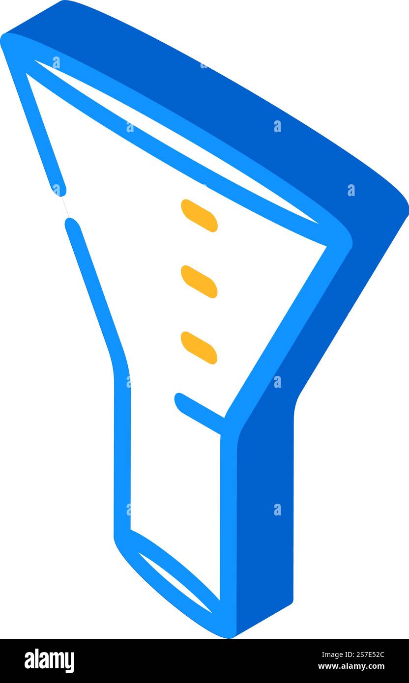 funnel chemical glassware lab isometric icon vector. funnel chemical ...