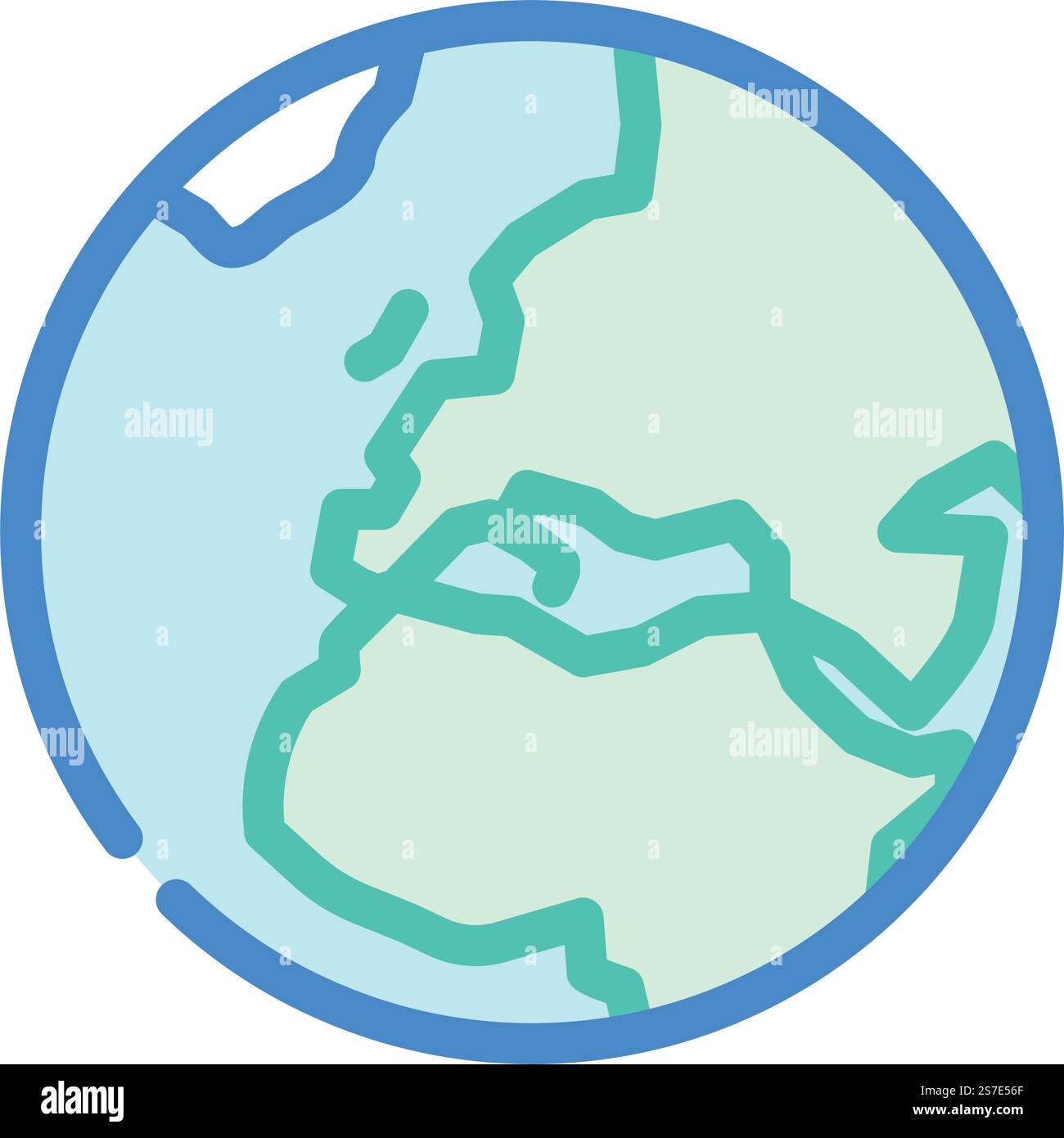 europe earth planet map color icon vector. europe earth planet map sign ...