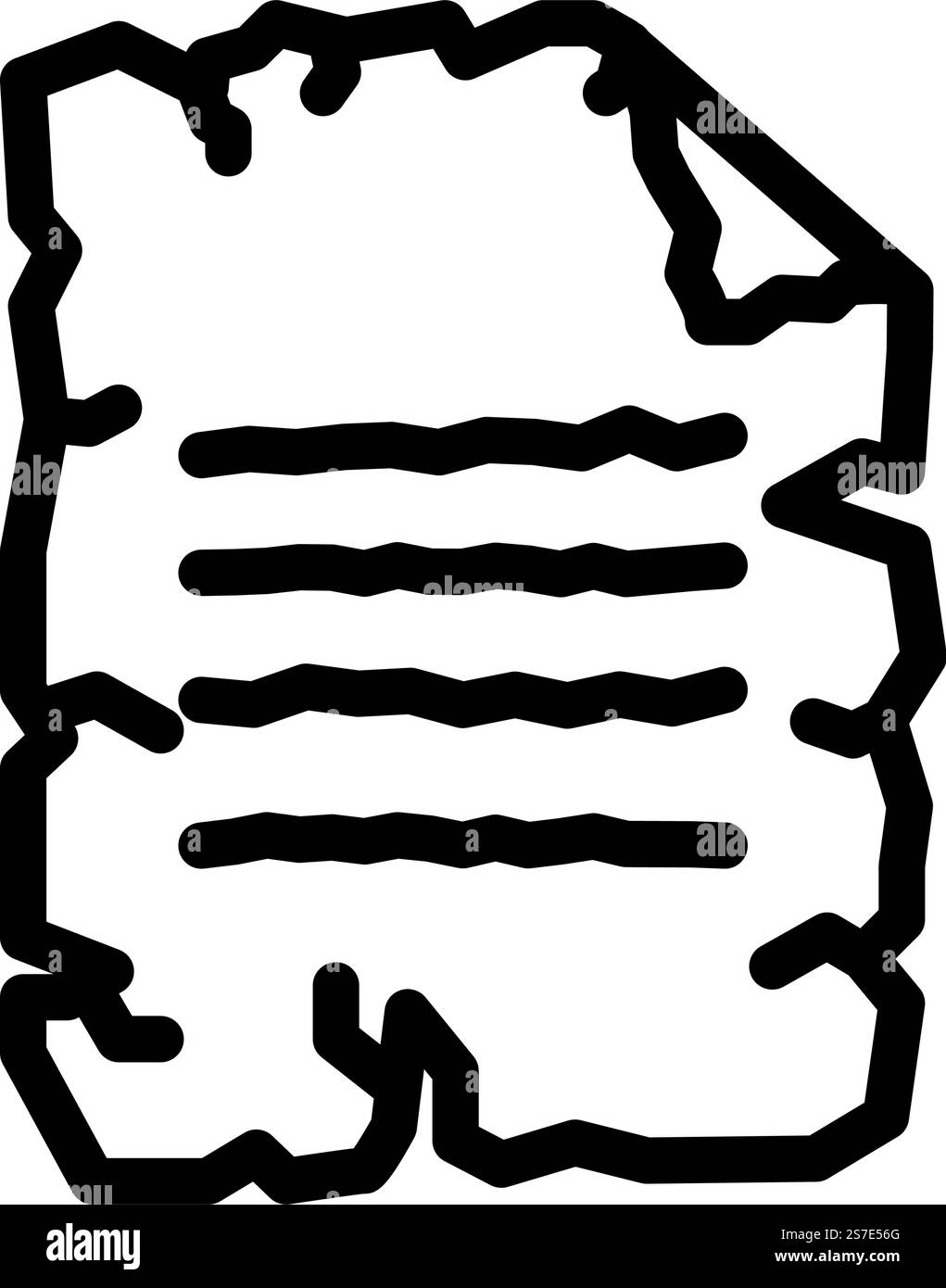 vintage paper line icon vector. vintage paper sign. isolated contour ...