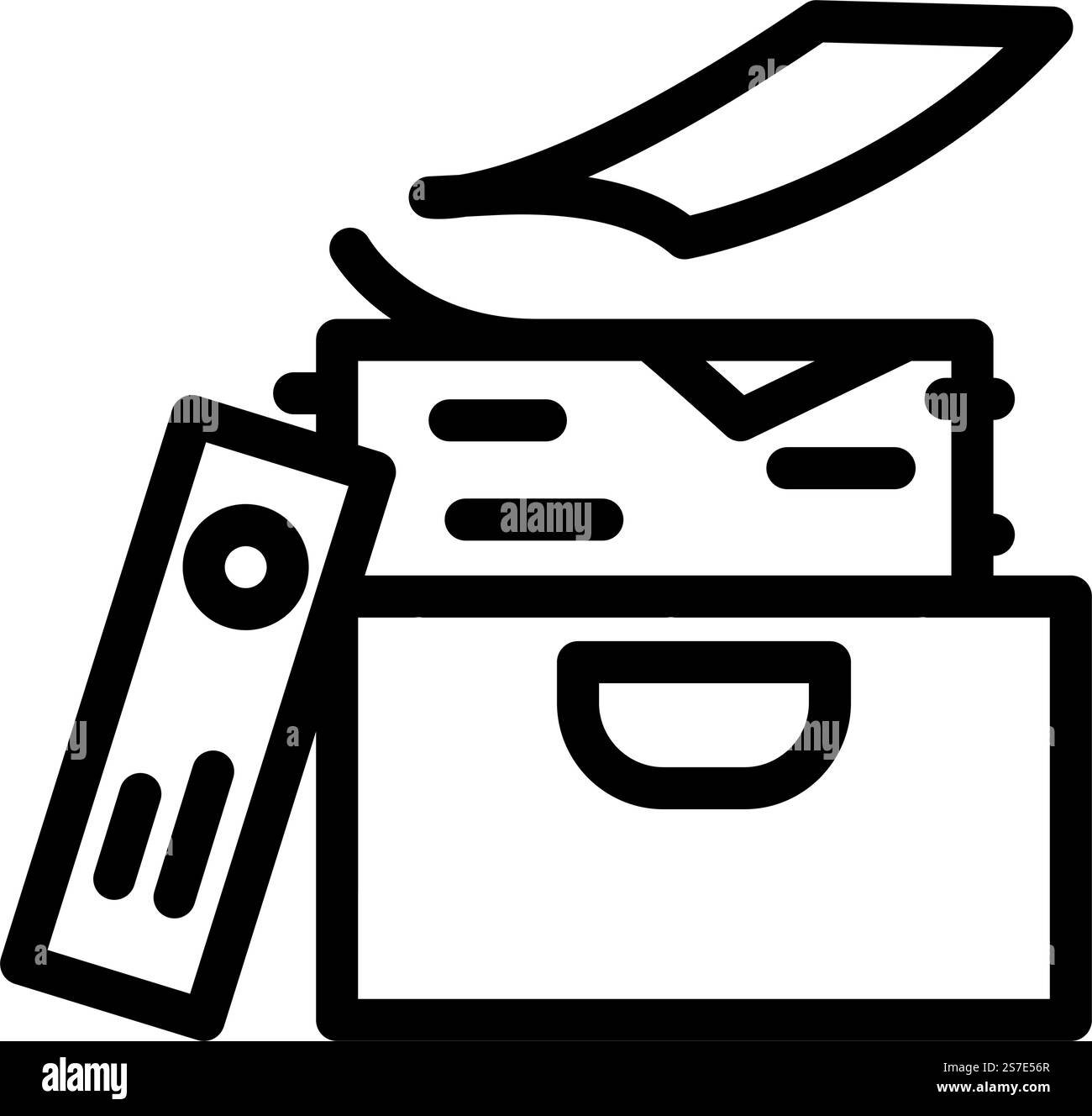 bureaucracy paper document line icon vector. bureaucracy paper document ...